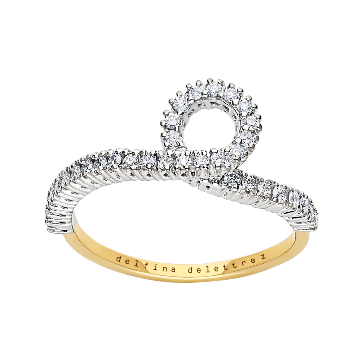 Single loop diamond ring – DELFINA DELETTREZ